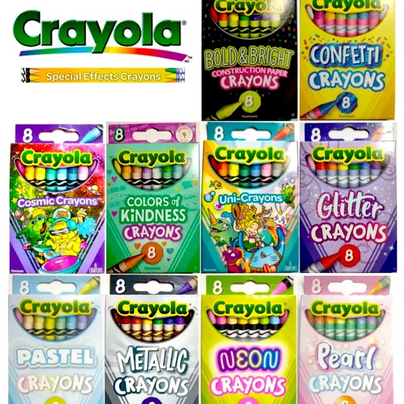 Crayola | Office | Boxs Crayola Bold And Bright Crayons 8 Count Specialty Color Limited | Poshmark